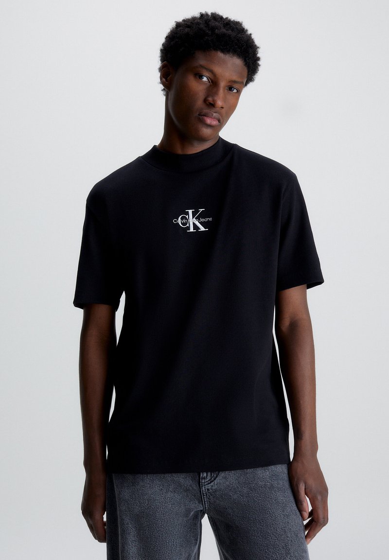 Calvin Klein Jeans T Shirt Print Ck Black Schwarz Zalando De