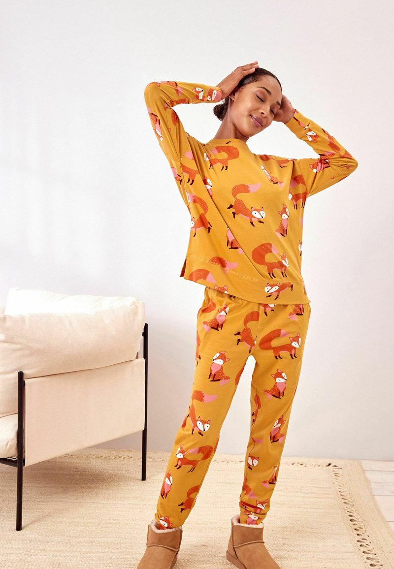 Next STANDARD SET - Pyžamová sada - ochre yellow fox/žlutá - Zalando.cz
