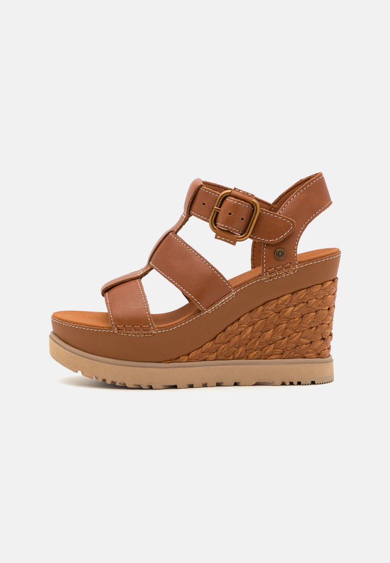 UGG ABBOT STRAP - High heeled sandals - cognac - Zalando.ie