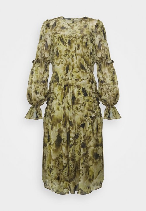 Victoria Beckham PLEATED TEA DRESS - Robe de soirée - yellow ochre ...