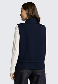 TOM TAILOR MIT STEHKRAGEN - Waistcoat - sky captain blue/dark blue ...
