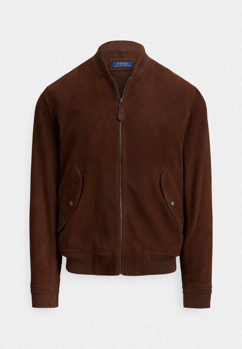 Polo Ralph Lauren SUEDE FLIGHT JACKET - Bomber Jacket - cooper brown ...