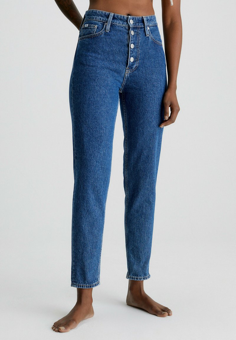 Calvin Klein Jeans MOM - Jean boyfriend - denim dark/denim bleu foncé ...