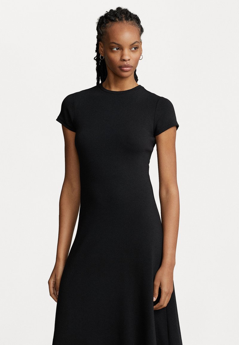 Polo Ralph Lauren SHORT SLEEVE DAY DRESS - Jersey dress - black - Zalando.co.uk