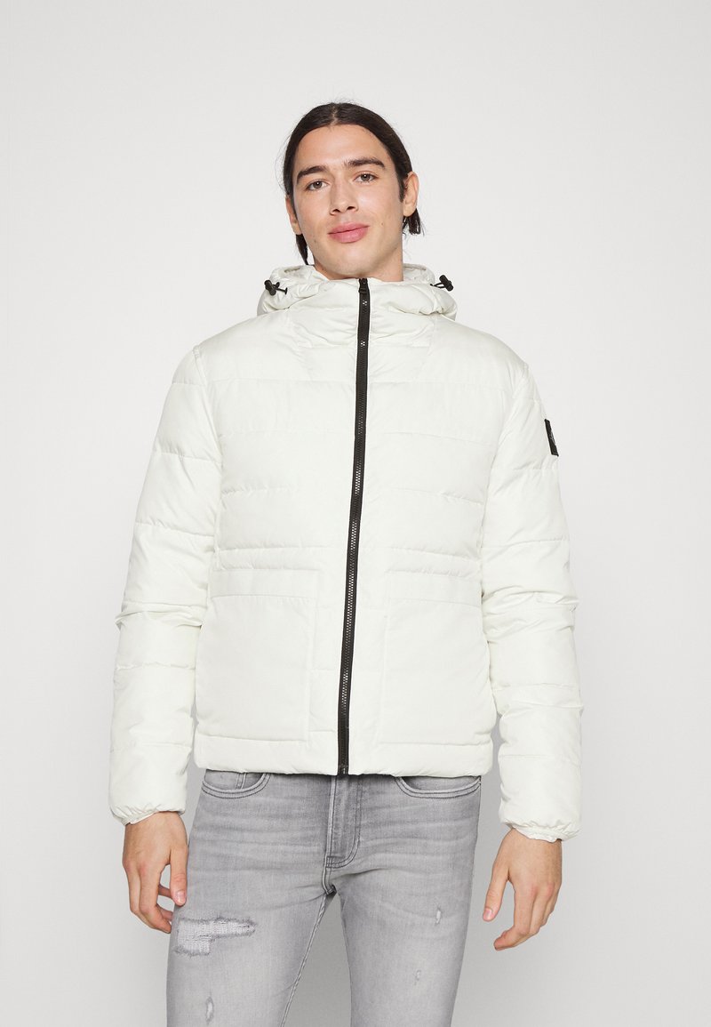 Calvin Klein Jeans Badge Elastic Trim Jacket Jas Ivory Crème