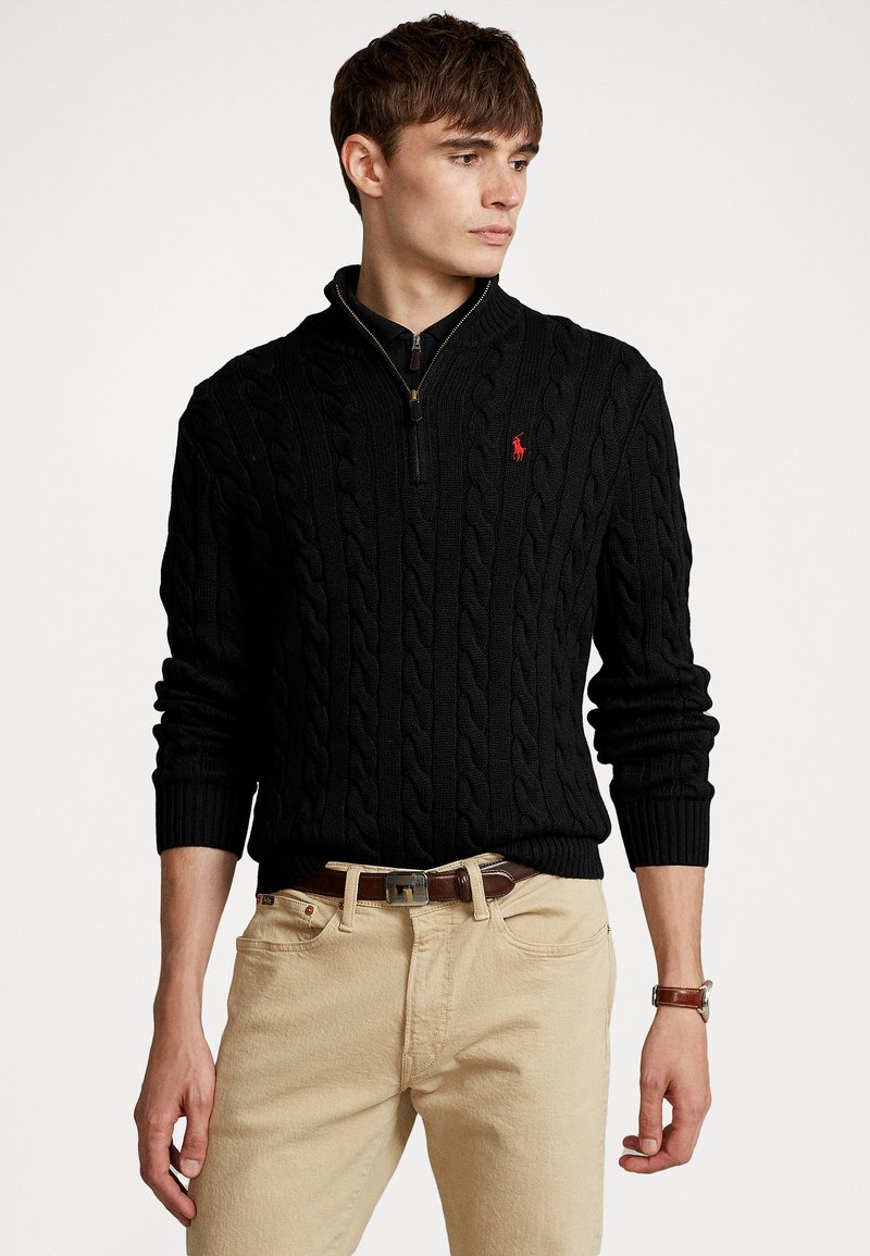 Polo Ralph Lauren LONG SLEEVE - Pulover - black/negru - Zalando.ro