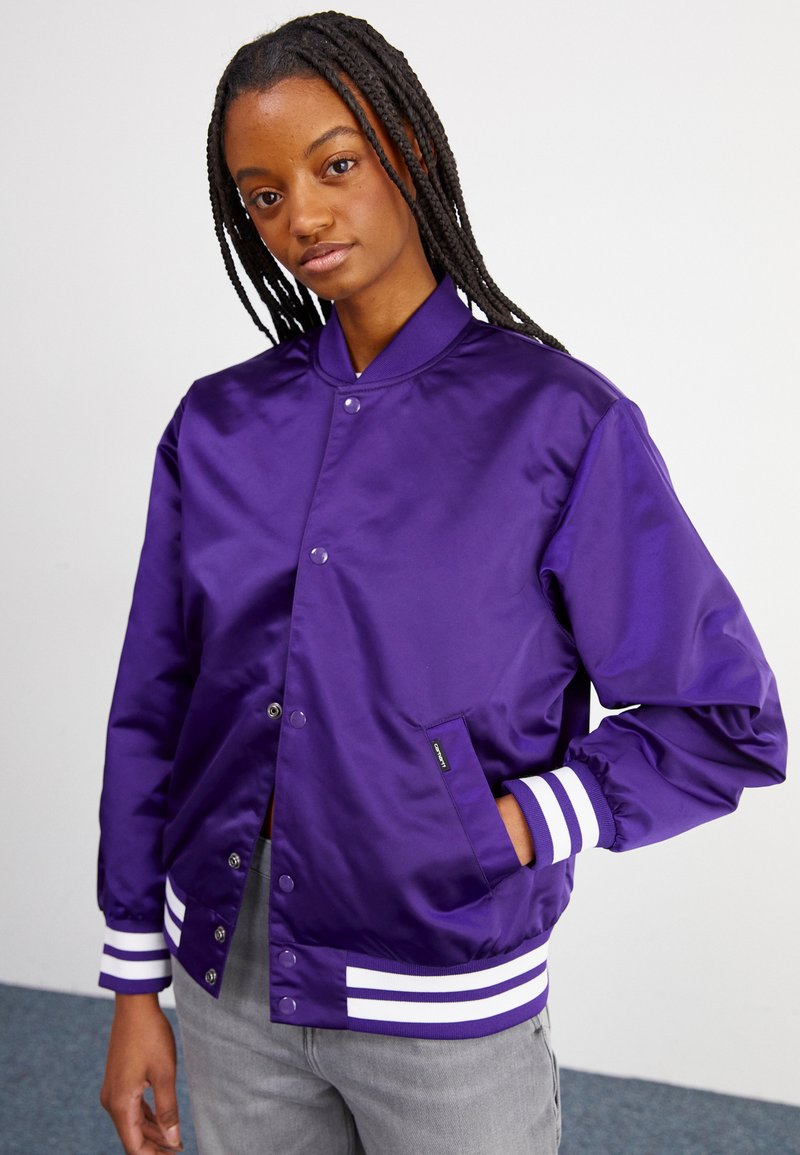 Carhartt WIP CLASS OF 89 JACKET - Bomber Jacket - tyrian/white/purple ...