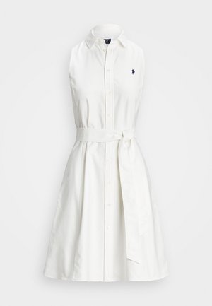 Polo Ralph Lauren ASHTN SHORT SLEEVE DAY DRESS - Shirt dress - lake blue/white/white - Zalando.ie