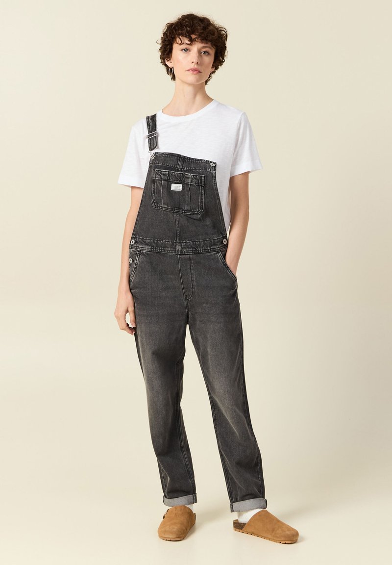 BONOBO Jeans Latzhose - denim gris/grey denim - Zalando