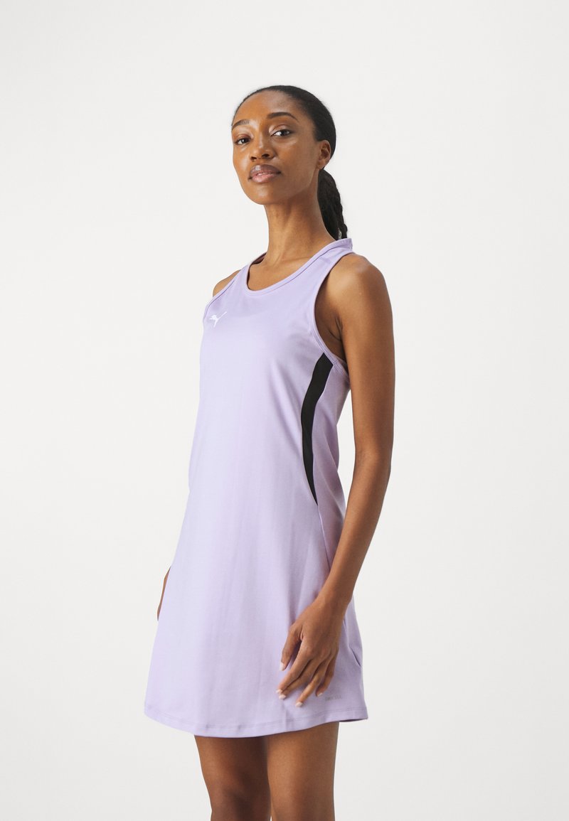 Puma INDIVIDUAL PADEL DRESS - Sportovní šaty - vivid violet/white ...