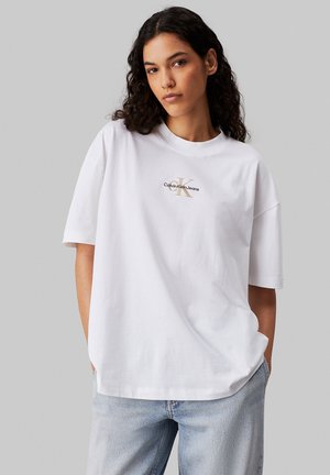 Calvin Klein Jeans ARCHIVAL MONOLOGO TEE - T-shirt imprimé - bright white/blanc - ZALANDO.FR
