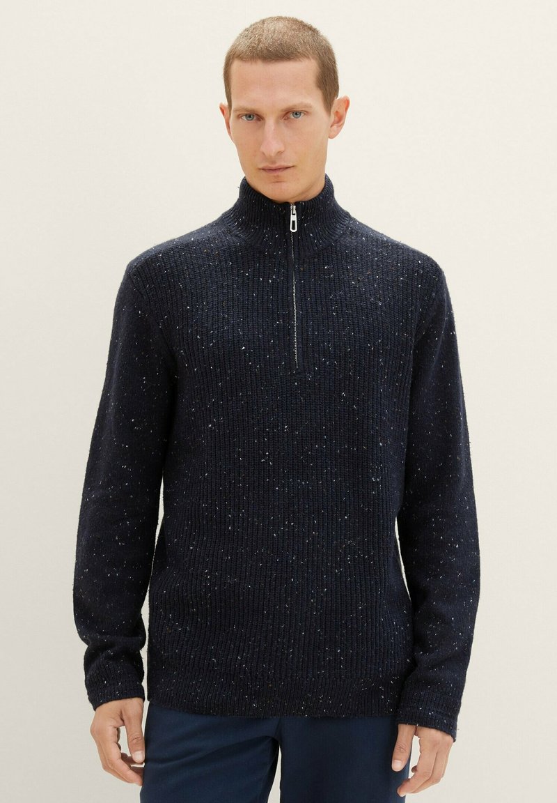 TOM TAILOR Jumper - sky captain multicolor neps/dark blue - Zalando.de