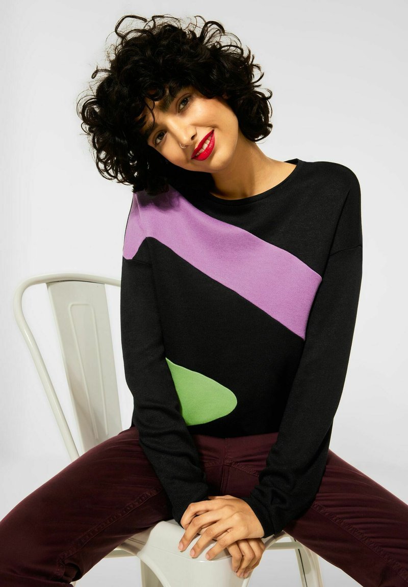 Street One Long sleeved top - schwarz/black - Zalando.de