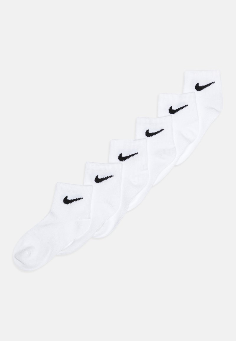 Nike Sportswear BASIC QUARTER UNISEX 6 PACK - Strumpor - white/vit ...