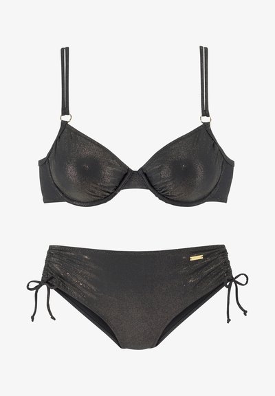 Lascana Triangle Gloss Set Bikini Black Schwarz Zalando Ch