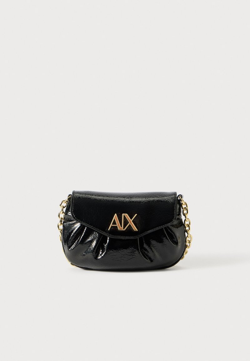 Armani Exchange CRACKLE MINI BAG - Cross body bag - black - Zalando.co.uk