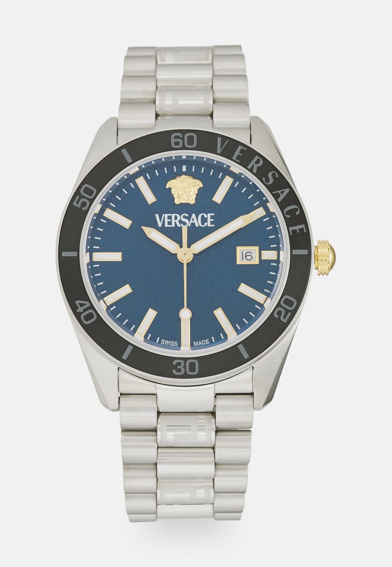Versace Watches DOME - Watch - dark blue/silver-coloured/dark blue ...