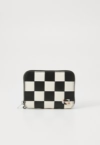 COACH UPCRAFTED CHECKERBOARD ZIP AROUND WALLET - Punge - black/chalk ...
