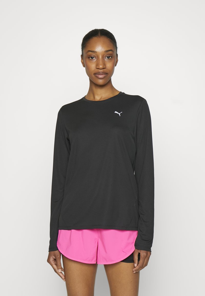 Puma RUN FAVORITE TEE - Langarmshirt - black/schwarz - Zalando.at