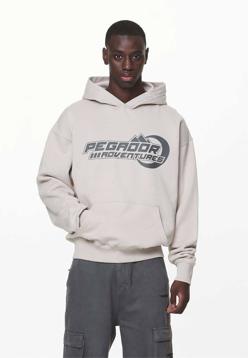 Pegador EAZOR OVERSIZED HOODIE - Hoodie - washed dust cream/sand ...
