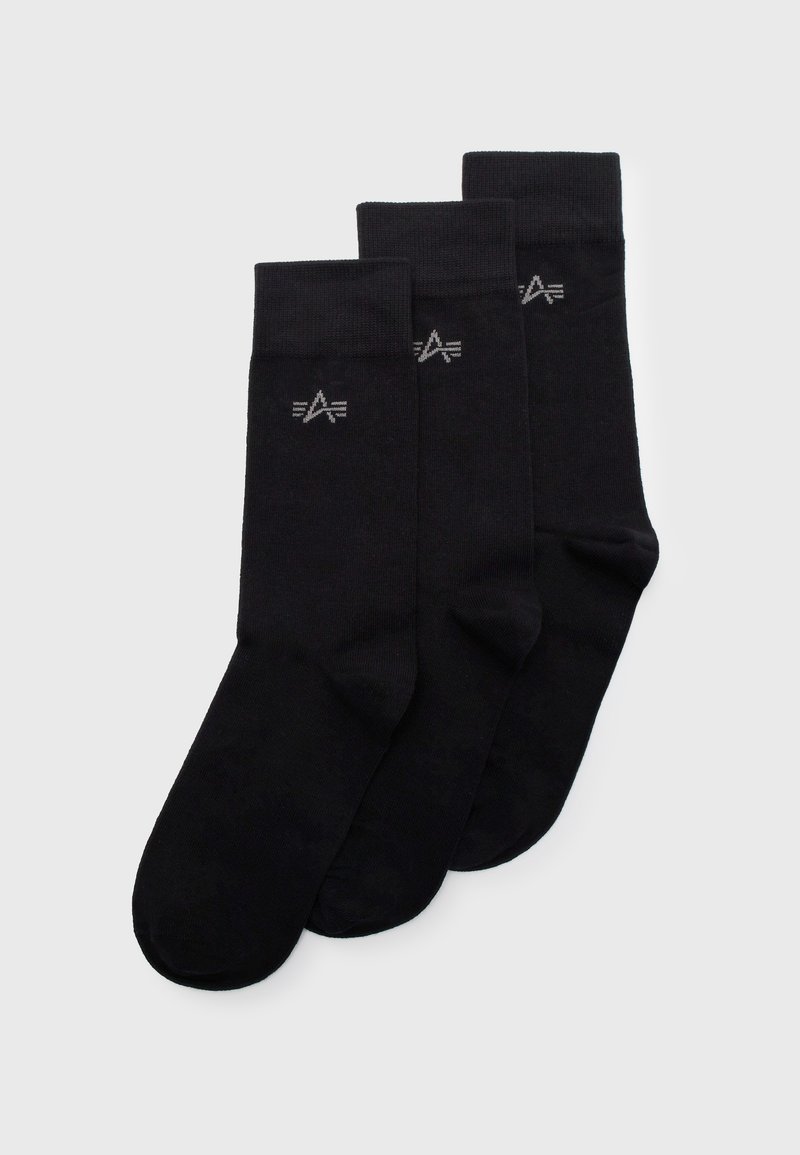 Alpha Industries BASIC SOCKS 3 PACK - Socken - black/schwarz - Zalando.de