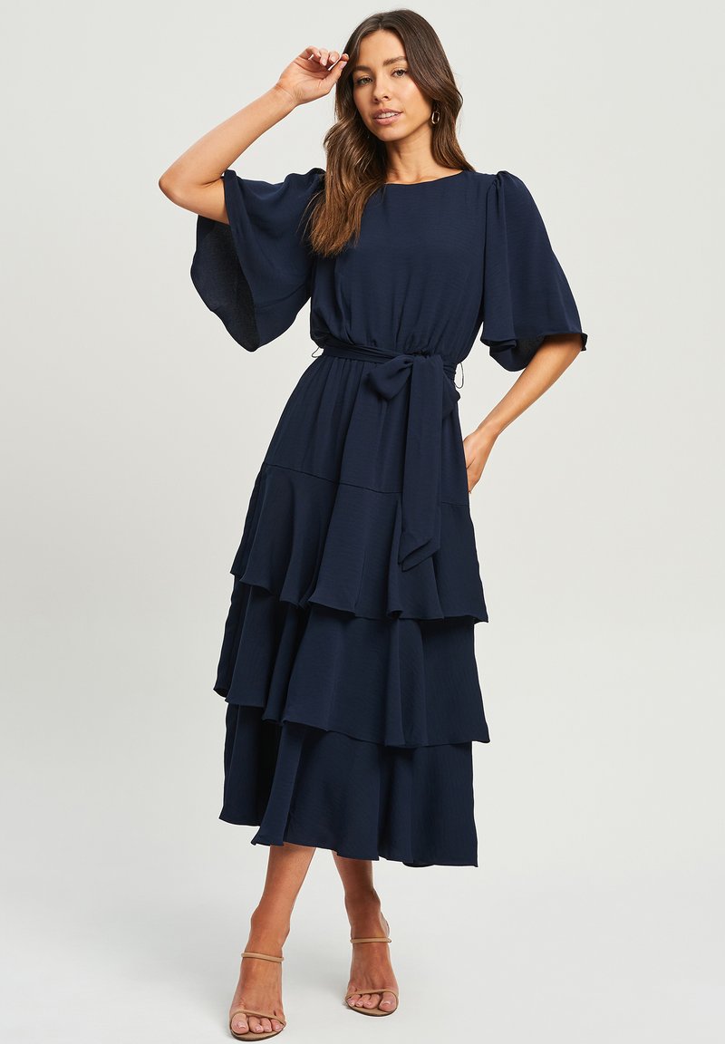 TUSSAH QUINN MIDI - Robe de jour - navy blue/bleu - ZALANDO.FR