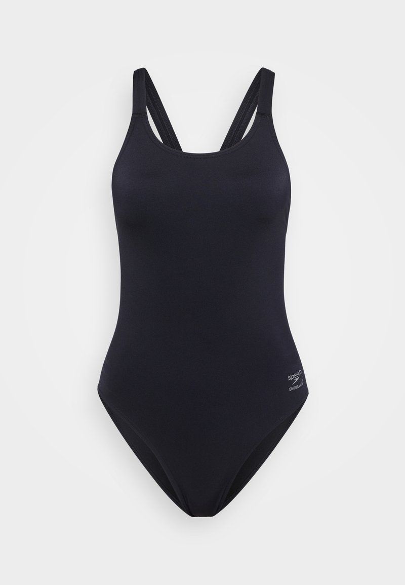 Speedo SOLID LEADERBACK - Swimsuit - team black/black - Zalando.co.uk