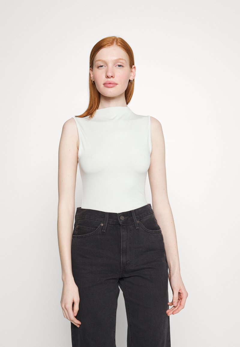 Weekday JENNIFER MOCKNECK - Top - dirty white/beige - Zalando.ie