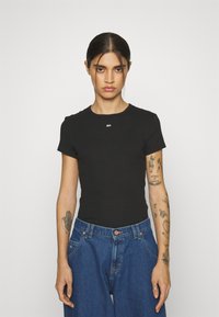 Tommy Jeans SLIM ESSENTIAL - T-Shirt basic - black/schwarz - Zalando.at