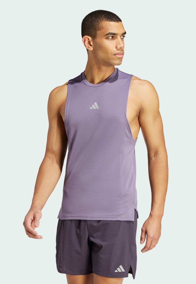adidas Performance DESIGNED FOR WORKOUT HEAT.RDY TANK - Top - shadow ...