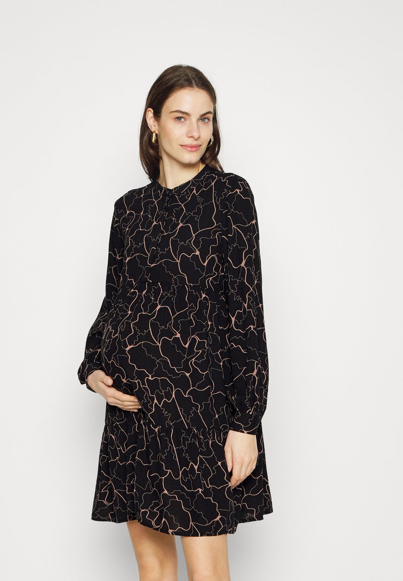 Vero Moda Maternity VMMANNA DRESS - Jurk - black/esta/zwart - Zalando.nl