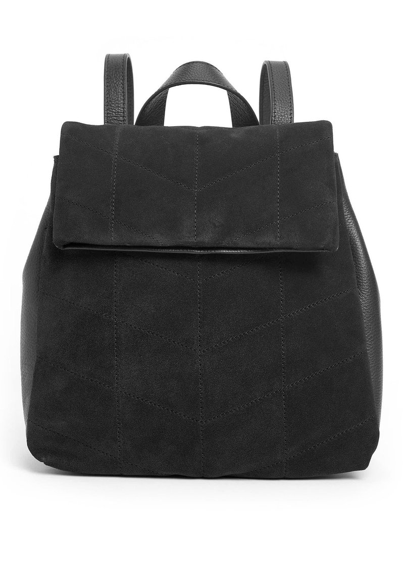 Next SUEDE AND LEATHER CHEVRON QUILT RUCKSACK - Tagesrucksack - black ...