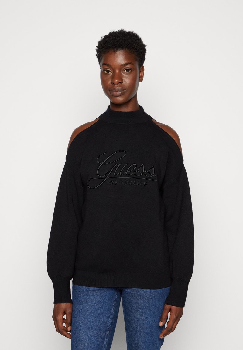 Guess SARAH CUT OUT - Jumper - jet black/black - Zalando.de