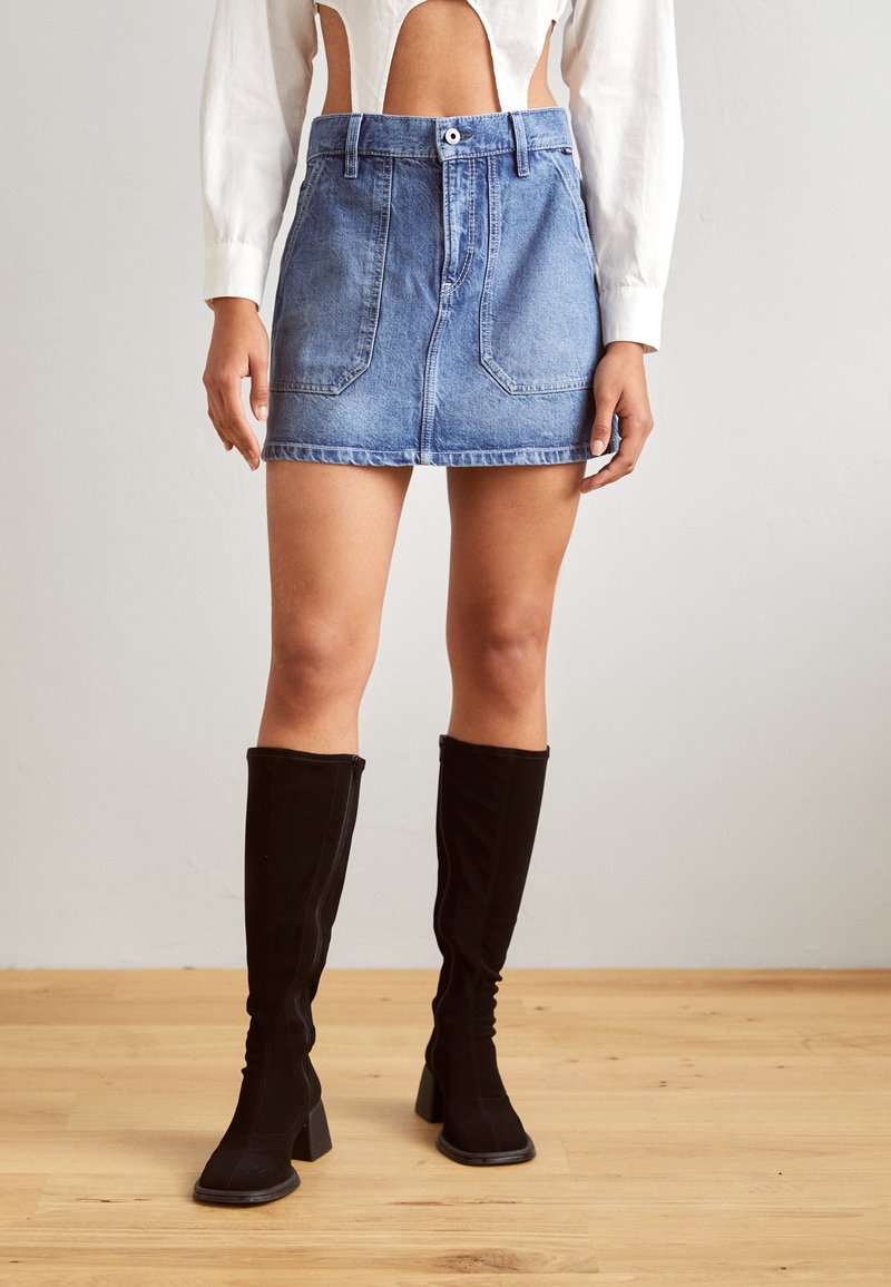 G-STAR CARPENTER SKIRT - Falda vaquera - faded blue pool/azul claro - Zalando.es