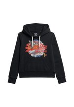 Superdry TOKYO VINTAGE LOGO GRAPHIC - Jersey con capucha - black/negro ...