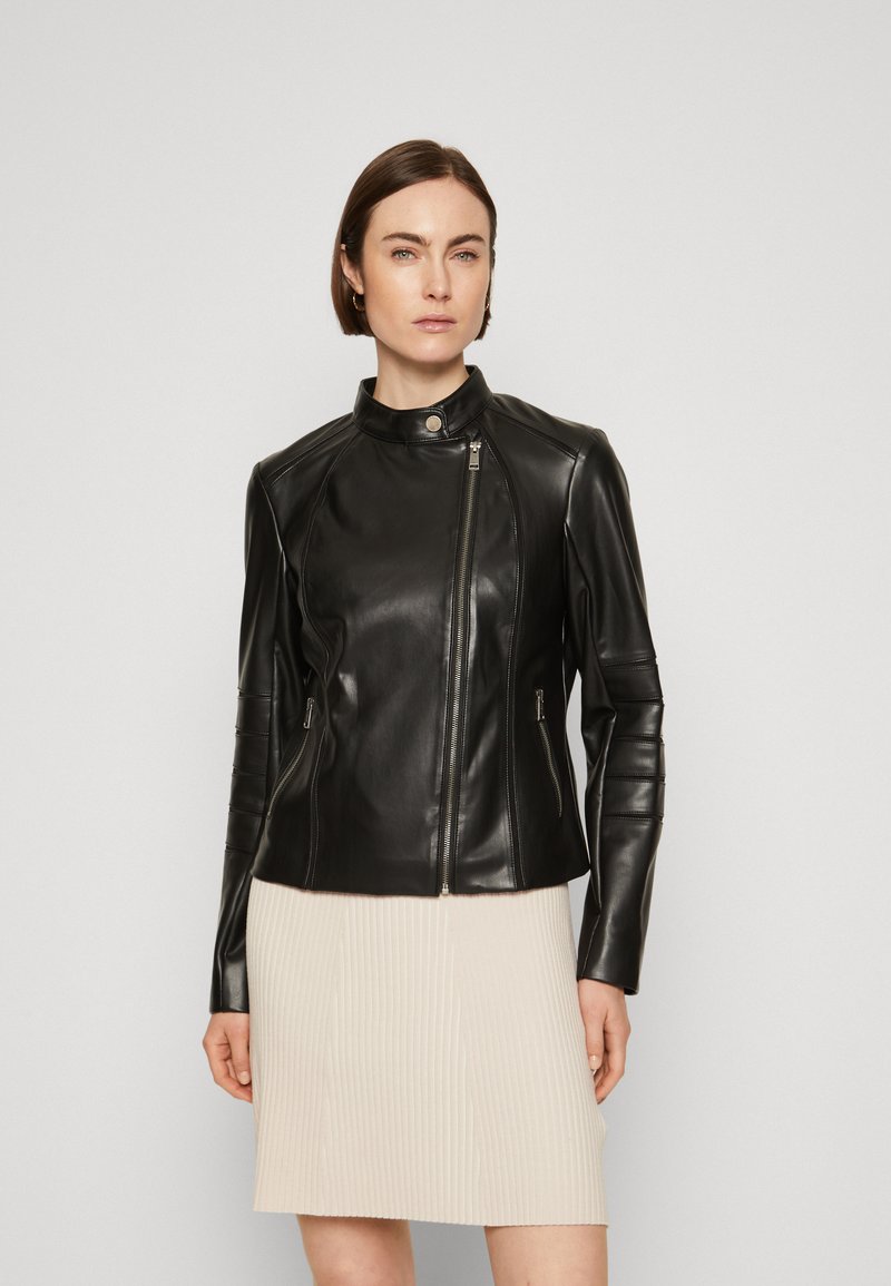 Guess HARLEY JACKET - Kunstlederjacke - jet black/schwarz - Zalando.at