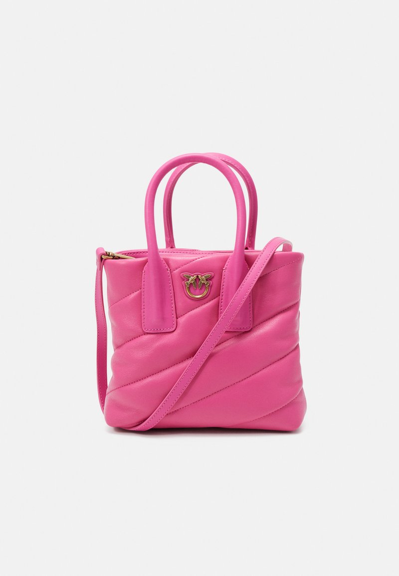 Pinko MINI PUFF SHOPPING MAXI - Tote bag - fuxia/antique gold/neon pink ...