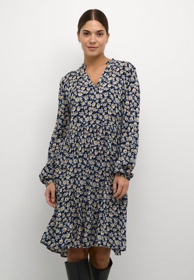 Kaffe KAKARINA AMBER - Vapaa-ajan mekko - black and brown animal print ...