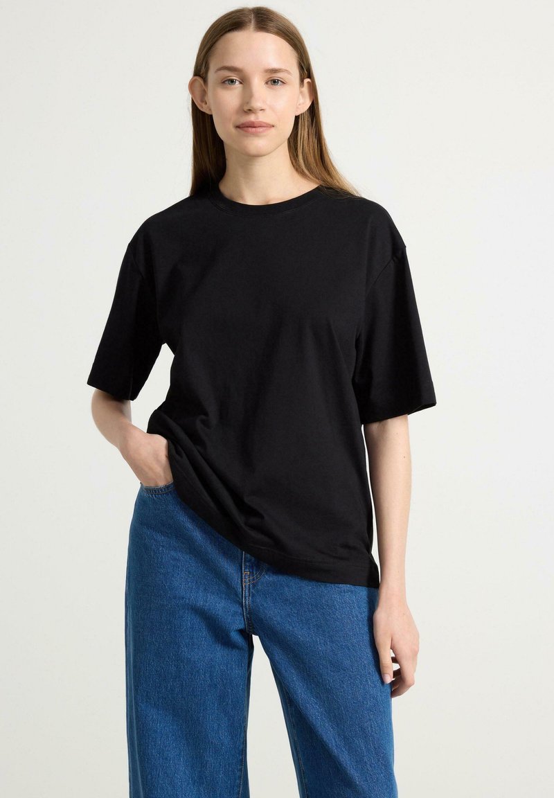 Lindex OVERSIZED - T-Shirt basic - black/schwarz - Zalando.de