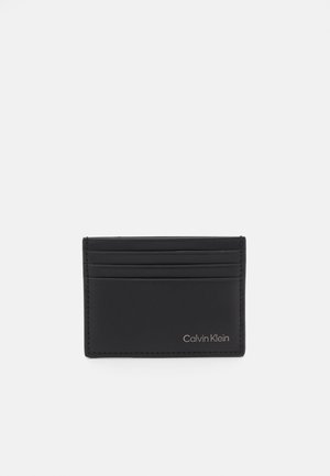 Calvin Klein DIAGONAL CARDHOLDER UNISEX - Peňaženka - black/čierna ...