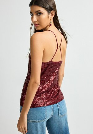 Blush by Zizzi WITH SEQUIN AND NARROW STRAPS - Top - black sequins ...