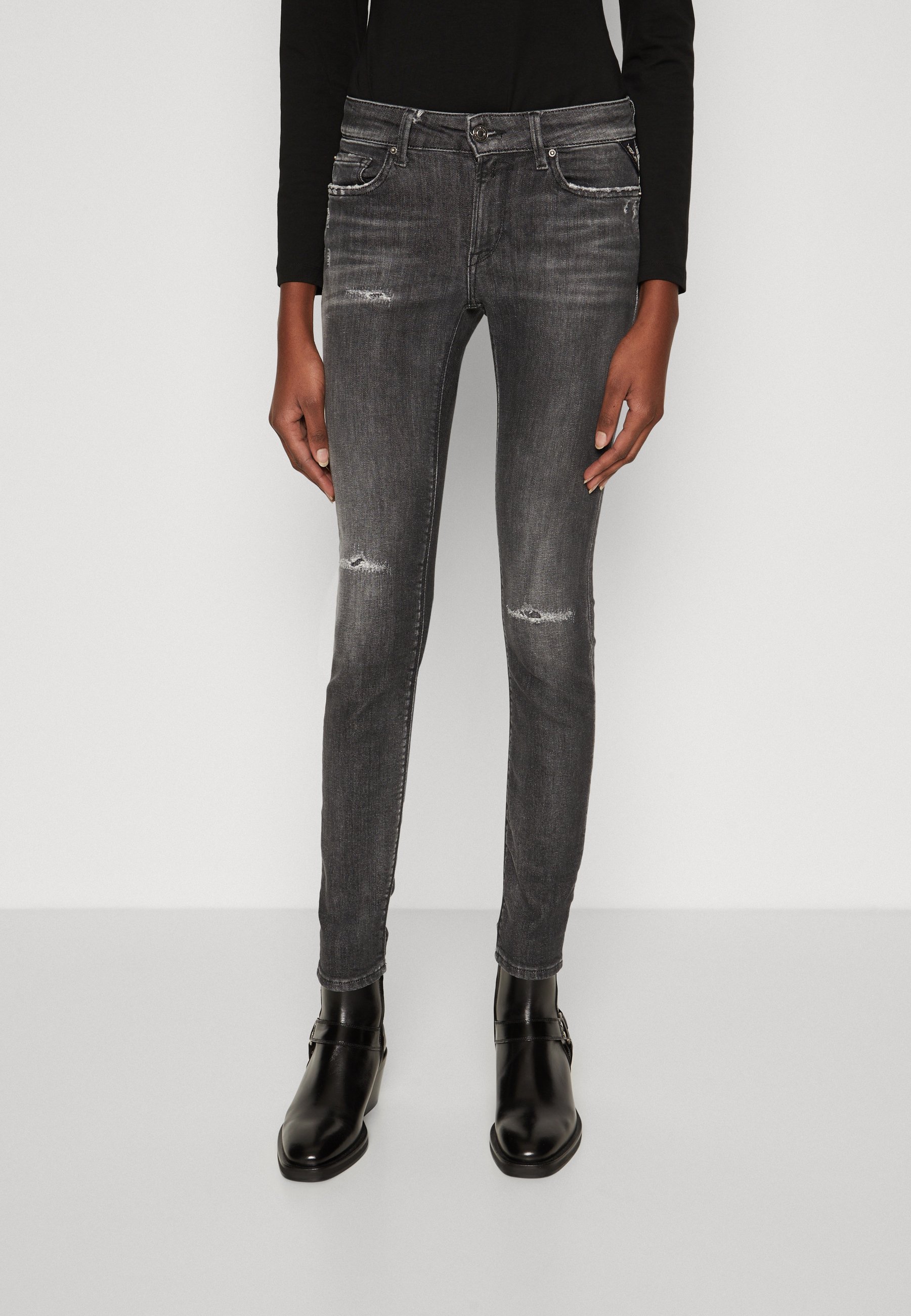 Gray skinny pants store