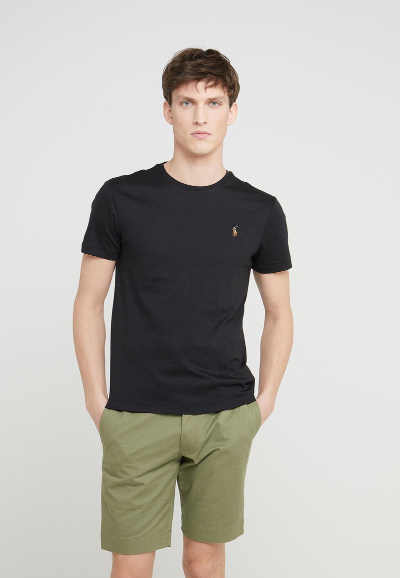 Polo Ralph Lauren CUSTOM SLIM FIT SOFT COTTON T-SHIRT - Paprasti marškinėliai - black/juoda ...