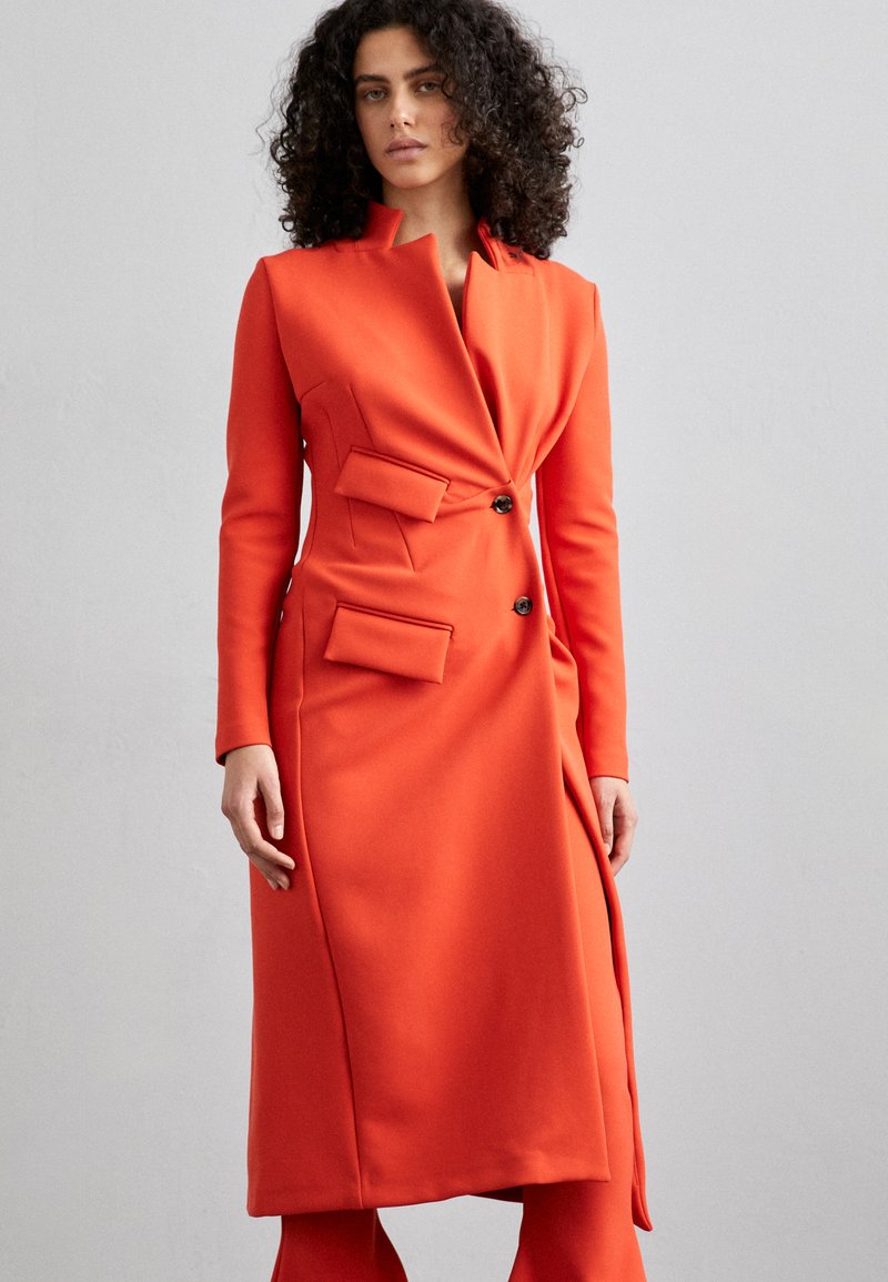 A.W.A.K.E. MODE FITTED ASYMMETRIC COAT WITH DRAPED CLOSURE - Classic ...