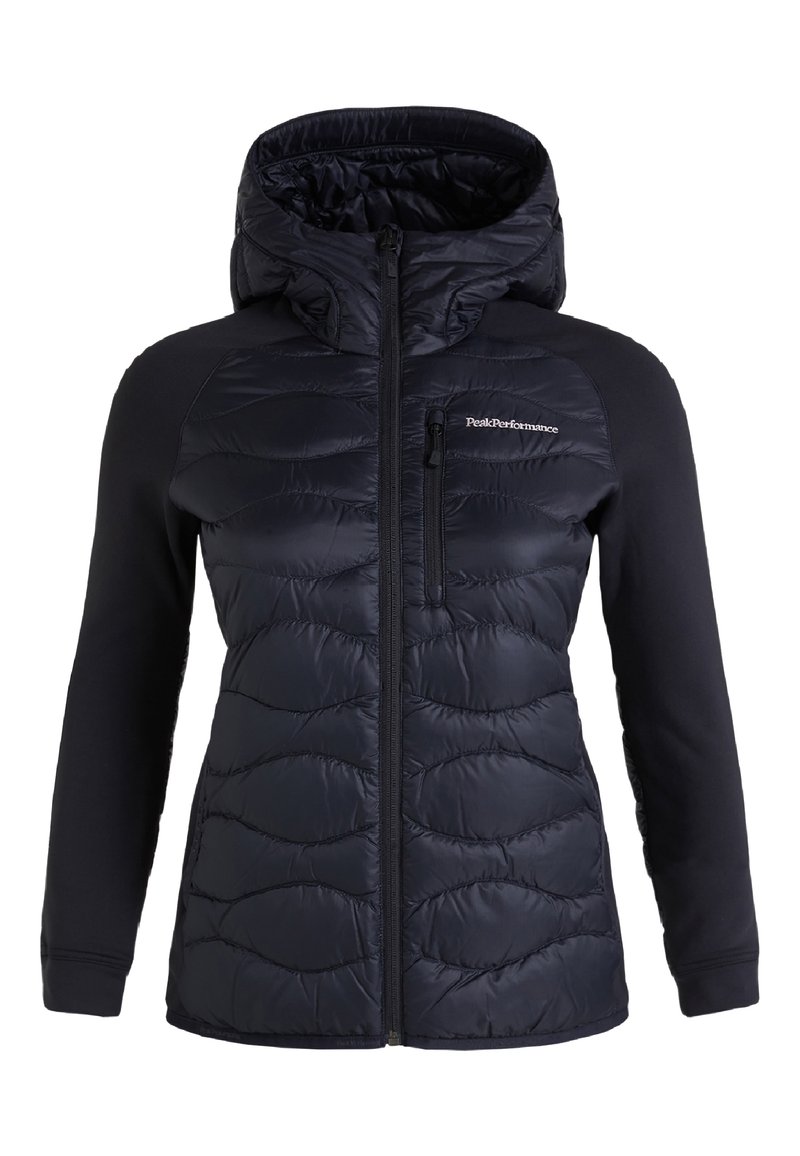Peak Performance W HELIUM HYBRID - Gewatteerde jas - black/zwart ...