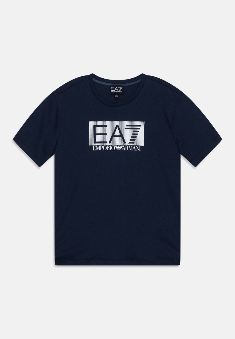 Ea7 Emporio Armani Visibility Unisex Printtipaita Blu Navy