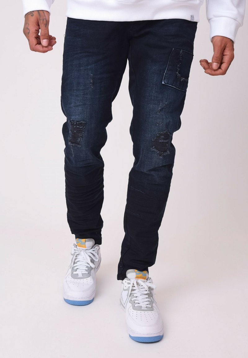 Project X Paris BRUT EMPIÈCEMENT EFFET USÉ - Jeans slim fit - bleu/blu ...