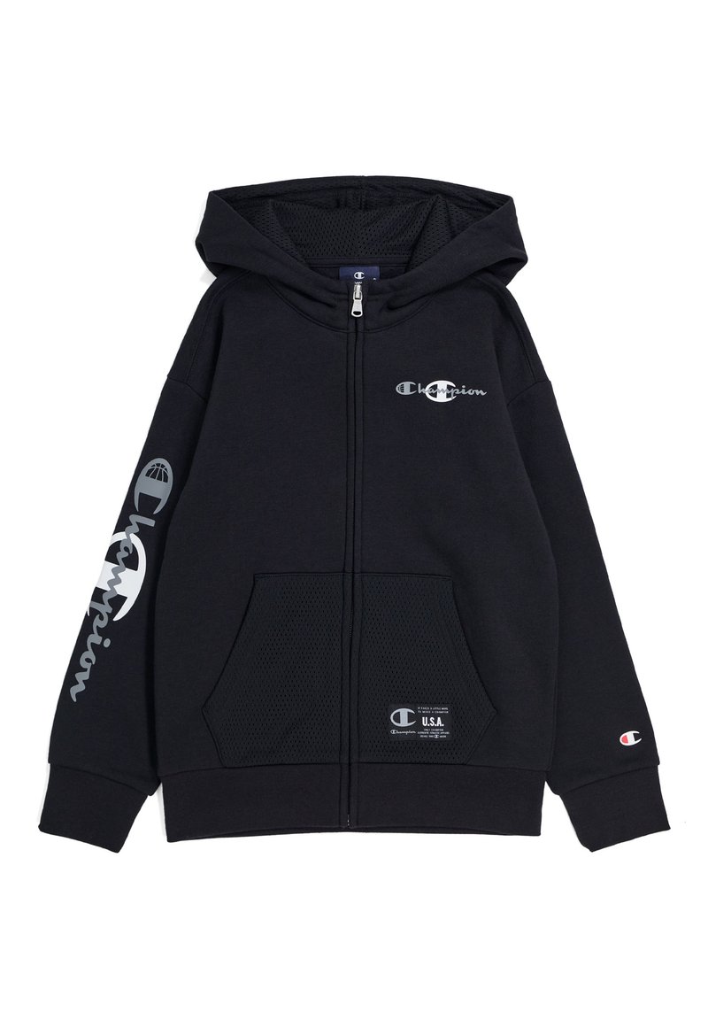Champion BASKETBALL HOODED FULL - Sweatjacke - black/schwarz - Zalando.de