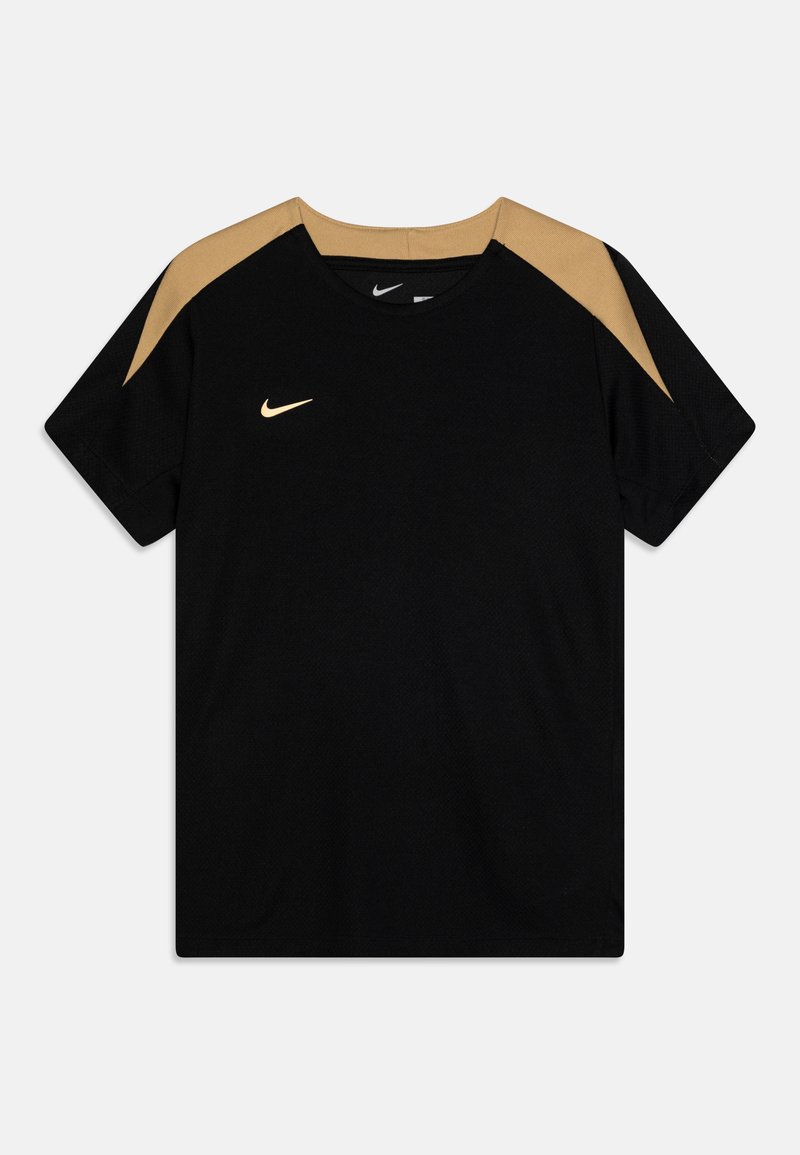 Nike Performance Df Strike Unisex Sport T Shirt Black Gold Metallic