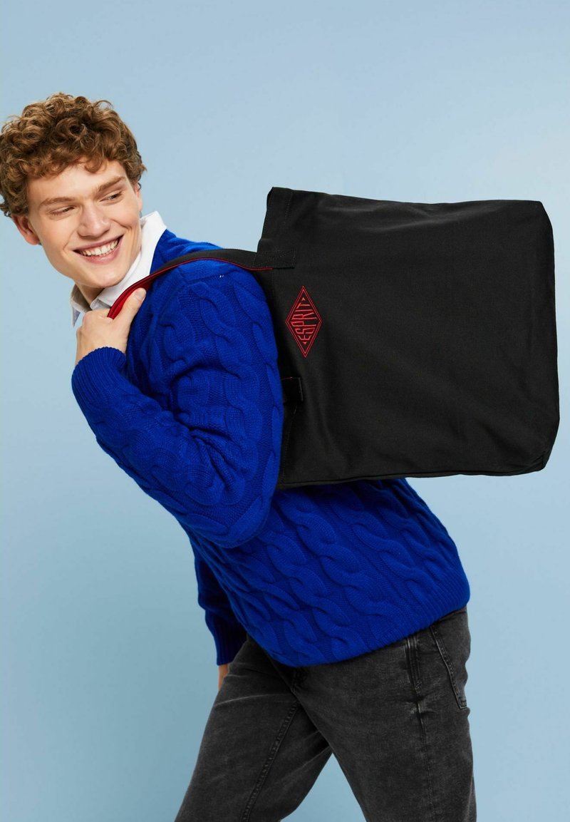 Esprit AUS BAUMWOLLE MIT LOGO - Tote bag - black - Zalando.de